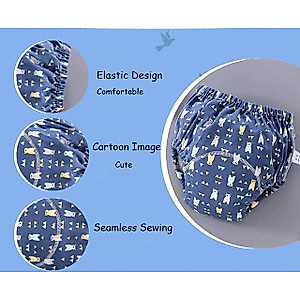 BIS New Baby Training Pants 6 Layers, Cotton Potty Training Pants, Training Underwear for Baby Boys and Girls Over 15 Months Old, Diapers Training Pants Toddler, Assorted Printed Cute Designs, Blue