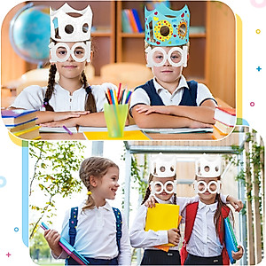 Civaner 48 Pieces 100th Day of School Decorations Kit Includes 24 Glasses and 24 Crowns 100th Day of School Celebration for Kids Project Students Personalize Show School Spirit