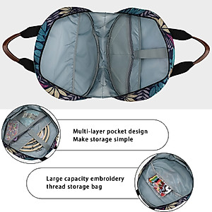 Embroidery Project Organizer Bag, Perfect Size for Cross Stitch Projects, Embroidery Carrying Tote Bag for Crafters and Stitch Lovers