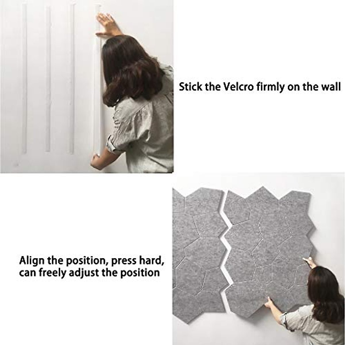 Felt Message Board, Irregular Photo Wall Background Wall, DIY self-Adhesive Message Board Wall Sticker, Color can be Customized