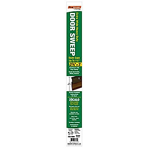 Frost King A82/36BR Extra Wide Heavy Duty Alum/Vinyl Door Sweep, 2-3/8In Wide x 36In Long, Bronze