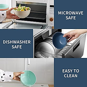 FDBTL 24OZ Cereal Bowls Set of 6 Unbreakable Wheat Straw Bowls Lightweight Dishwasher & Microwave Safe Bowl Set Reusable BPA Free for Soup Rice Salad Ramen Salad Fruit