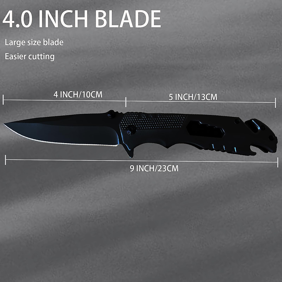 Foxwrta Pocket knife,Knives for Men Tactical with 7Cr17 Stainless Steel 3.95” Blade,EDC Pocket Knives with Clip for Camping,Fishing,Hunting,Survival and Outdoor Activities-Good for Mens Gift