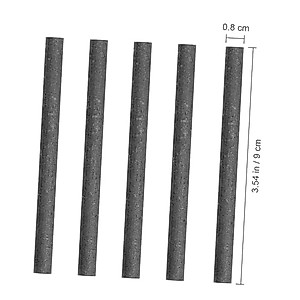 BUGUUYO 10pcs Electrode Bar Carbon Fiber Rod Carbon Rods Electrode Rod Tube Graphite Rods Electrode Graphite Stir Rod Electrode Tube Bar Carbon Fiber Tubes Electrode Cylinder Arc Rod Black