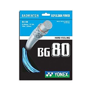 YONEX BG 80 Badminton String - Sky Blue