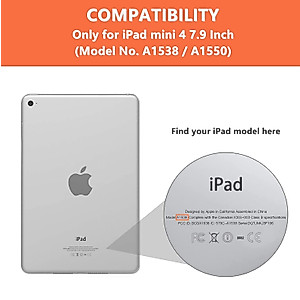 iCoverCase for iPad Mini 4 Case, Ultra-Thin Silicone Back Cover Clear Plain Soft TPU Gel Rubber Skin Case Protective Shell for iPad Mini 4 7.9" (Clear)