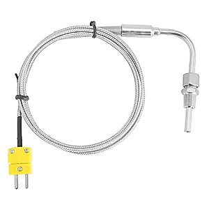 EGT Thermocouple K Type for Exhaust Gas Temperature Probe Sensors with Exposed Tip & 1/8" NPT Thread Connector 1 Meter Length
