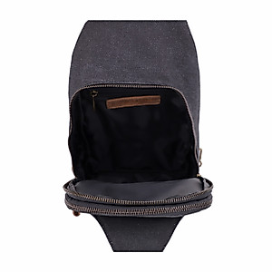 Glacier Canvas Concealed Carry Sling Bag Crossbody Backpack Purse for Men Women_Black
