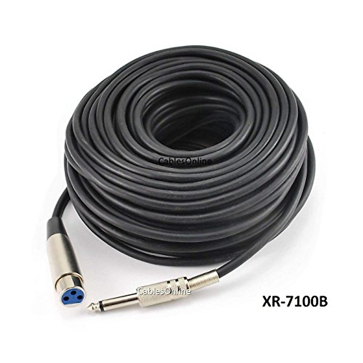 CablesOnline 100ft XLR Female to 6.35MM(1/4in) Mono TS Male Audio Microphone Cable (XR-7100B)