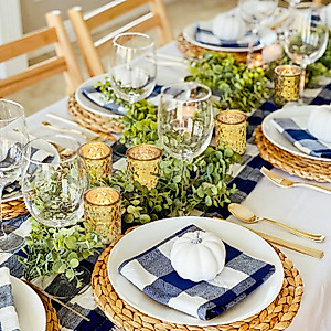 NITIME 12pcs Gold Votive Candle Holders, Gold Candle Holders for Table Centerpiece, Mercury Glass Tealight Candle Holder for Wedding, Home Decor