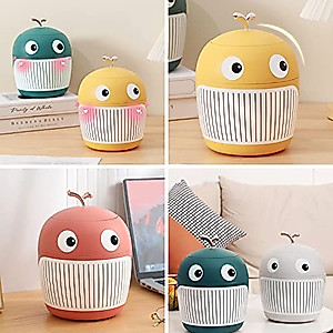 Aiabaleaft Cute Cartoon Whales Shape Trash Cans Cute Desktop Trash Can for Bathrooms,Kitchens,Offices,Waste Basket for Dressing Table (Pink)