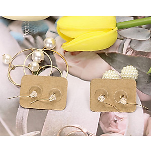 Penta Angel 50Pcs Clear Disc Pads to Stabilize Earrings, Plastic Discs for Earring Backs and Jewelry Crafts