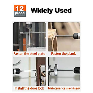 Rocaris 12 Pack 1/4 Inch Hex Shank Long Magnetic Screwdriver Bits Set 4 in Power Tools (Slotted+Cross Head)