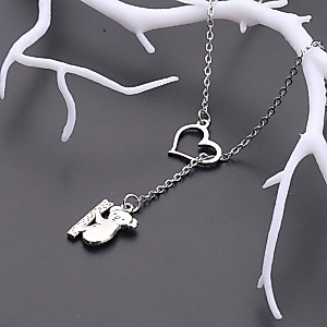 Gzrlyf Koala Bear Necklace Koala Lariat Necklace Koala Bear Gifts for Her (Y necklace)
