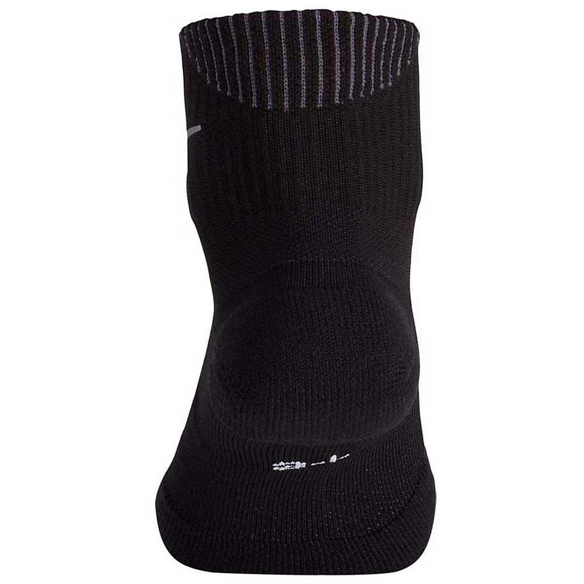 NIKE Spark Cushion Ankle Socks, Black/Reflective, 4-5.5