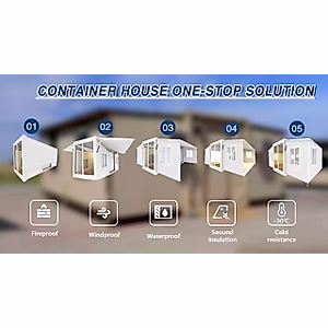 Heat Insulated Cheap 3 Bedroom Luxury 20ft Movable Foldable Expandable, Prefab Container House Foldable Villa