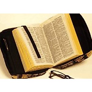 Durable Zippered Book/Bible Cover: Tapestry Fabric Friendly Felines Pattern for Paperback