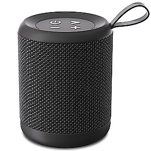MEGATEK Portable Bluetooth Speaker, Loud HD Sound and Well-Defined Bass, IPX5 Waterproof, up to 10 Hours of Play, Aux Input, Wireless Speaker with Clip for Home, Outdoor and Travel (Black)