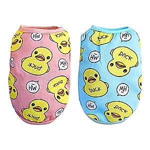 Little Yellow Duck Cartoon Backpack Pet Clothes Dog Cat Supplies Spring Summer Autumn Winter Suit Clothes Pet Clothes Hangers for Closet (Pink, XS)