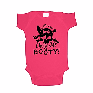 Change Me Booty Pirate Baby One Piece 6 mo Cyber Pink