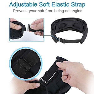 Sleep Headphones, Update Wireless 3D Eye Mask with Ultra-Thin HD Stereo Speakers for Side Sleepers, Air Travel, Meditation and Relaxation Black