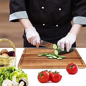 17" Best Acacia Wood Cutting Board for Kitchen Large Charcuterie Board Wooden Chopping Boards Butcher Block Fruit Charcuterie Cheese Boards Meat Serving Platter Carving Board