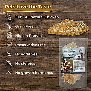Loyal Paws Chicken Jerky Dog Treats Made in USA Only - Natural, Healthy, Premium, Human Grade, 100% Chicken - Grain Free - Training Treats for Small, Medium, and Large Dogs 4oz