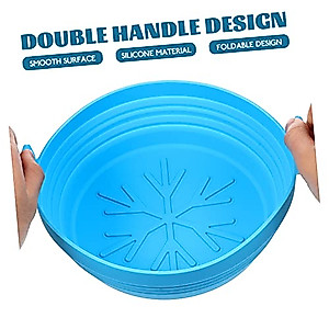 UPKOCH 2pcs Air Fryer Baking Pan Reusable Air Fryer Basket Air Fryer Oven Accessories Para Air Fryer Silicone Baking Pan Air Fryer Oven Pan Non Stick Air Fryer Mats Fry Pan Liner