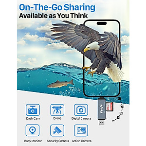 Vanja SD Card Reader, 3 in 1 USB/USB C/Micro USB Micro SD Card Reader Adapter for Mac, MacBook, iPhone 15, Camera, Android Phone, PC, Laptop, Supports Memory Card SD/Micro SD/TF/SDHC/SDXC/MMC