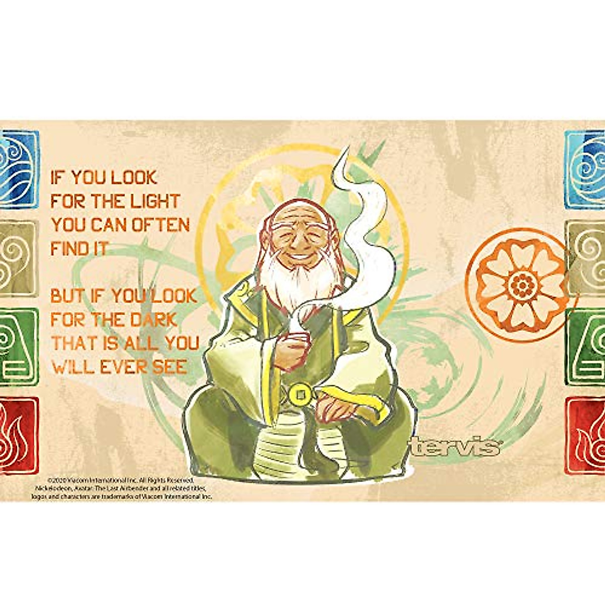 Tervis Triple Walled Nickelodeon - Avatar Insulated Tumbler Cup Keeps Drinks Cold & Hot, 20oz - Stainless Steel, Uncle Iroh