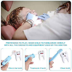 Medical Kit for Kids - 38 Pieces Doctor Pretend Play Equipment, Toy Doctor Kit for Kids, Doctor Play Set with Gift Case for Boys Girls 3 4 5 6 7 Years Old Christmas Birthday Gift(Blue)