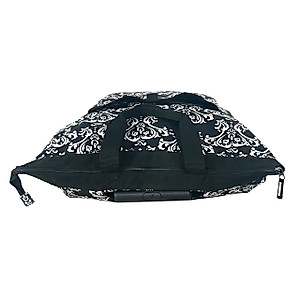 Olympia Fashion Rolling Shopper Tote - Damask Black, 2300 cu. in.
