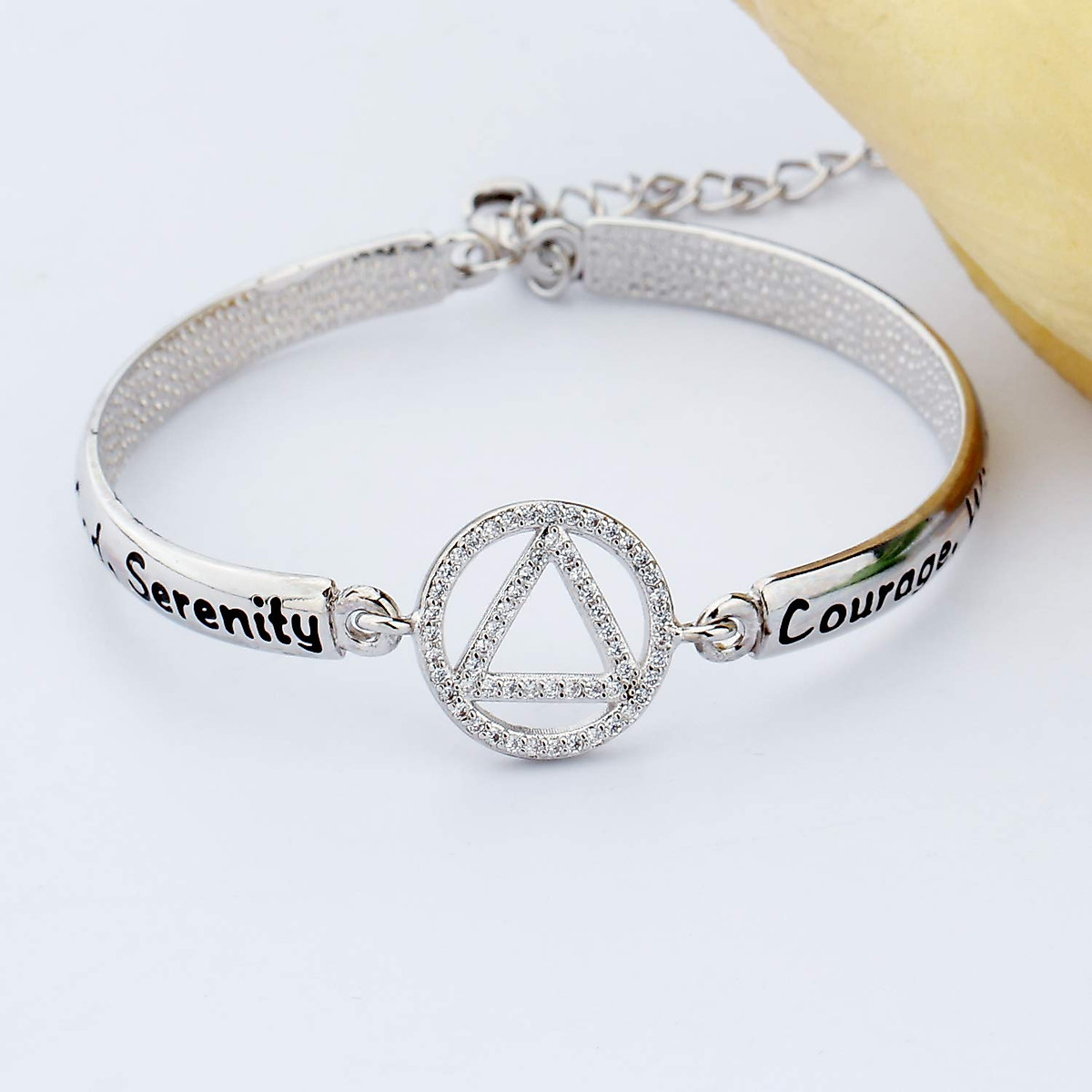 BNQL Serenity Prayer AA Recovery Bracelet Serenity Courage Wisdom Sobriety Gift
