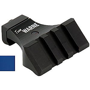 WARNE A645BU Picatinny Side Mount Adapter, 45 degree, Fits uppers and Picatinny Rails, Aluminum, Blue