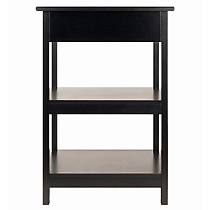 Winsome Delta Printer Stand Black Home Office, 20.87x20.24x30.71