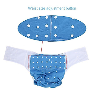Washable Adult Diaper, Oversize Reusable Diaper Pants Against Incontinence, Used with Reusable Diaper Pad, Dual Opening Pocket Adjustable Leak- for The Elderly and Disabled