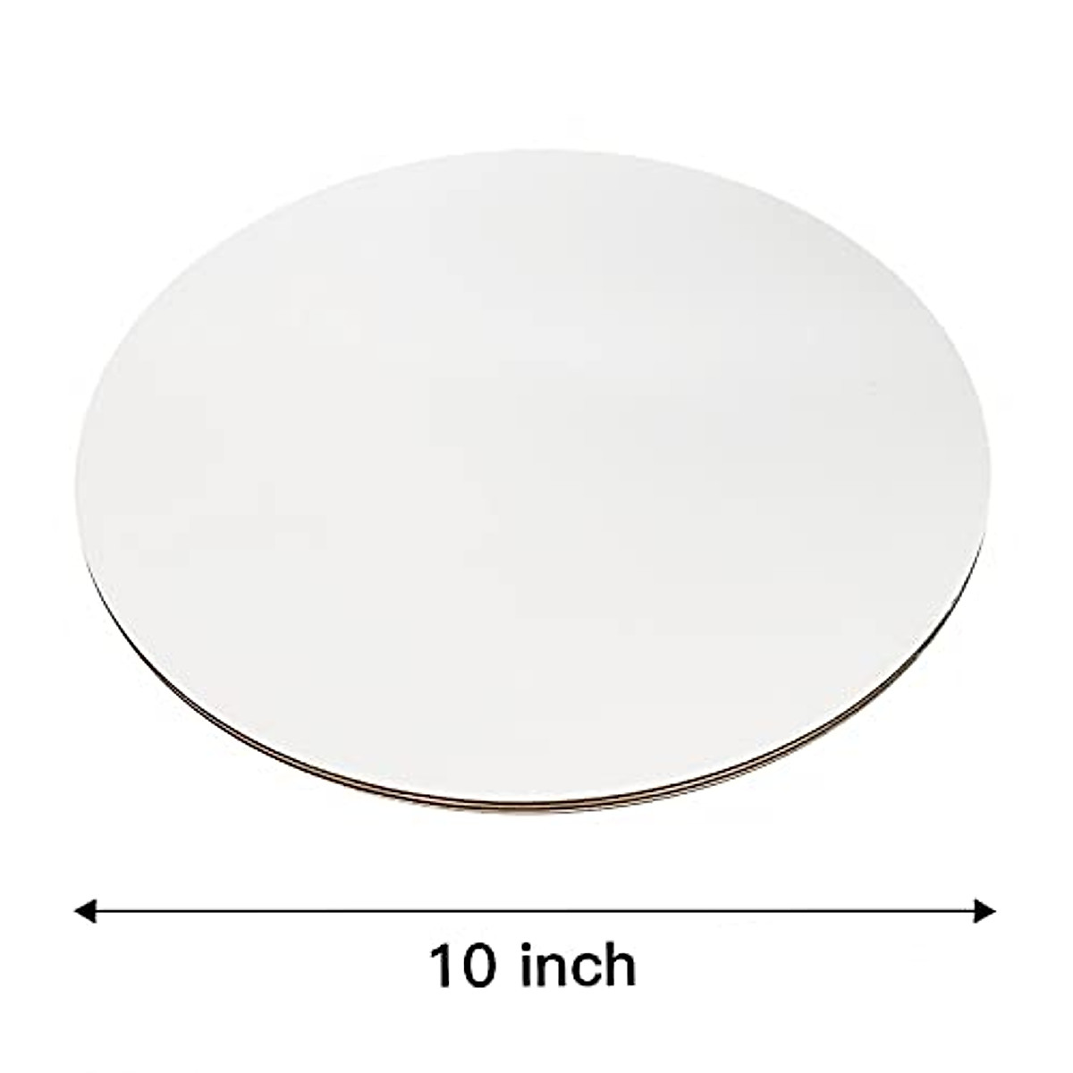 CHERRY 25-Pack 10 inch Sturdy Round Cake Boards, White Cardboard Cake Circles plate Scalloped Base,Pack of 25