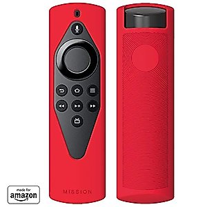 Made for Amazon Remote Cover Case, for Alexa Voice Remote Lite | Red
