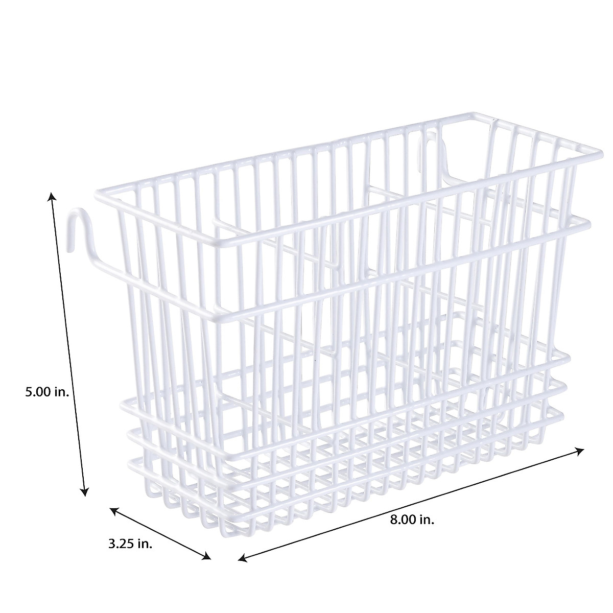 Kitchen Details Free Standing Utensil & Cutlery Holder Basket, Good for Countertops, Cabinets, Outdoor, Table Top, White