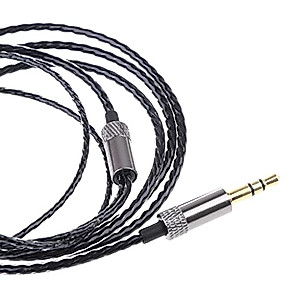 3.5mm Replacement Repair DIY Cable Cord Line Lead Wire in-Ear Headphones Earphones Black and Gray