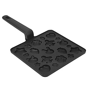 Topyond Non-Stick Frying Pan,Portable Aluminum Alloy Geometric Model, Biscuits Making Grill Pan, for Home Kitchen, Cute Animal Cookies,Mini Pancake Cooking