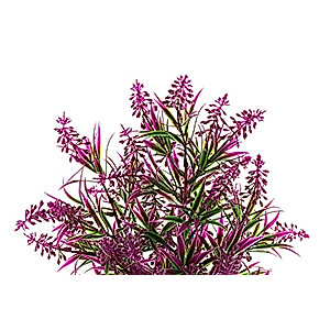 CNZ Aquarium Decor Fish Tank Decoration Ornament Artificial Plastic Plant Green/Purple, 11.8-inch