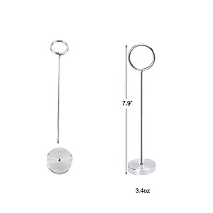 Set of 2 Table Number Holders Photo Display Stands Desk Holder for Christmas Wedding Cards, Office Gift Cards, Table Sign, Place Cards, Food Signs, Picture Display (7.9 inch（H）)