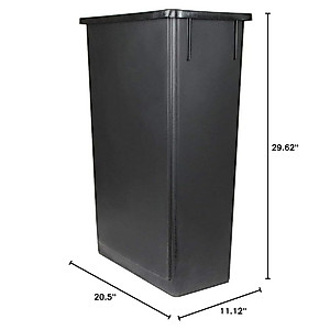 Update International Space Saver Trash Can, Black 23 Gallons