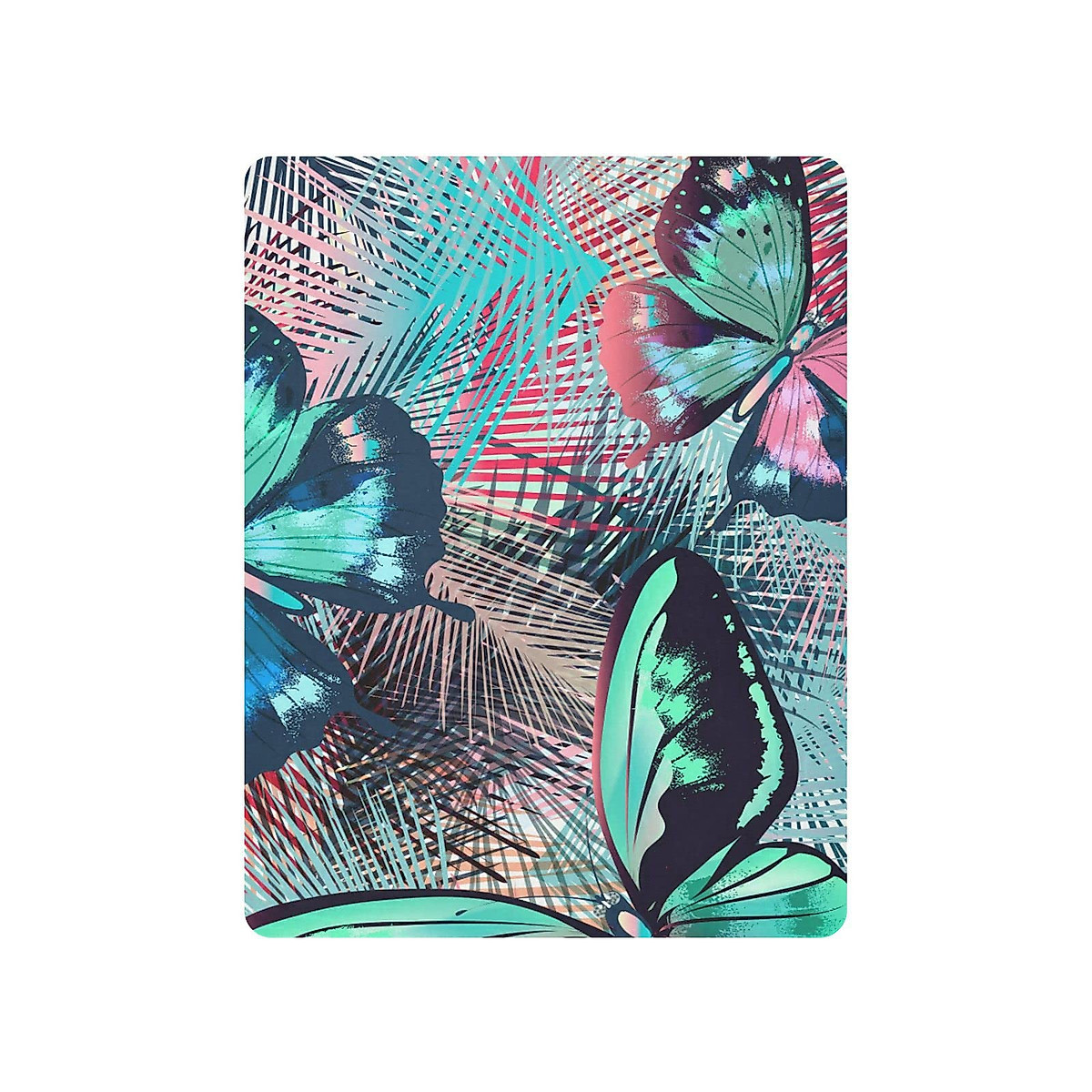 Tropical Leafs Butterfly Baby Crib Sheets Soft Toddler Bed Sheets Breathable Mattress Cover Playard Sheet for Gifts Boys Girls Nursery Bed Mattress, 39 * 27 * 5in