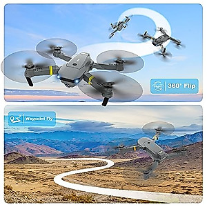 INPORSA Drone with Camera for Adults Kids, 1080P HD Camera FPV Drone with Upgrade Altitude Hold, Gestures Selfie, Waypoint Fly, 3D Flip, One Key Start, 3 Speed Mode, 2 Batteries