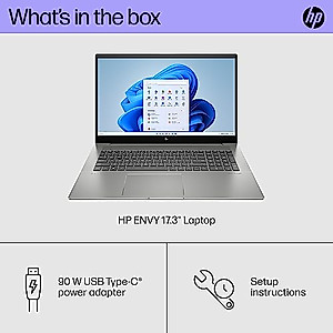 HP Envy 17 inch Laptop, FHD Touch Display, 13th Generation Intel Core i7-13700H, 12 GB RAM, 1 TB SSD, Intel Iris Xe Graphics, Windows 11 Home, 17-cr1010nr (2023)