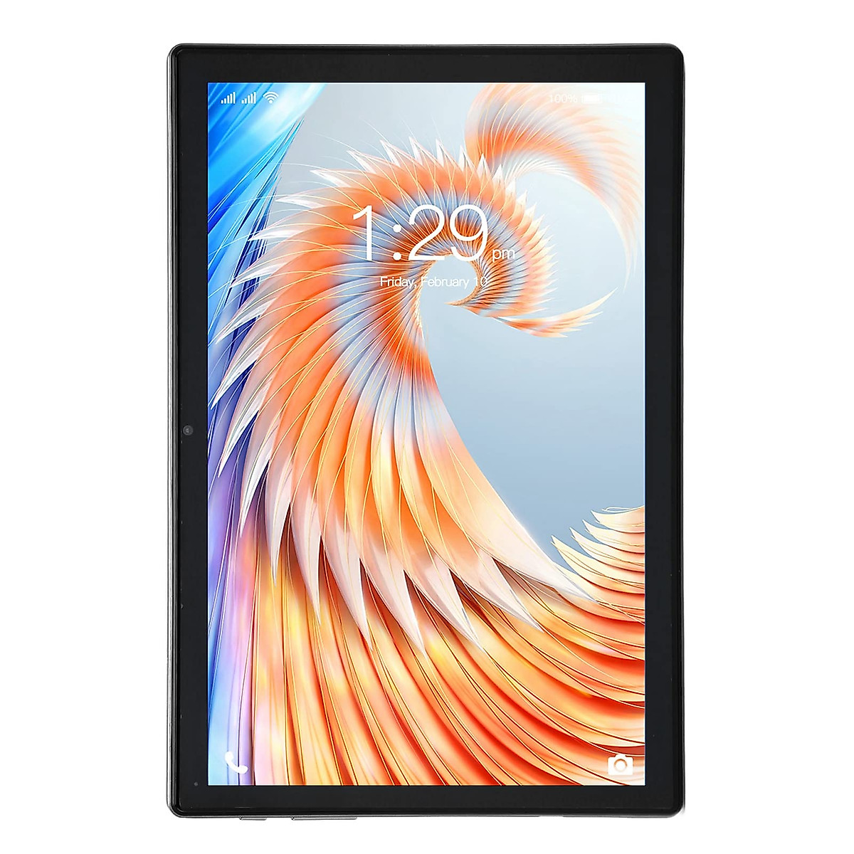 DAUZ 10.1 Inch Tablet Black 8MP Front 16MP Rear 100-240V for Android 12 for Learning (US Plug)