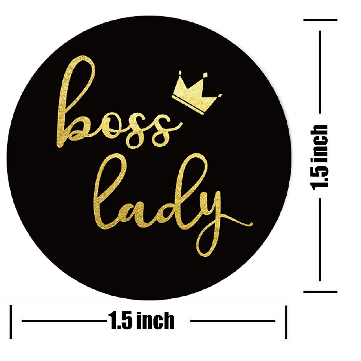 Boss Lady Stickers 1.5 inch， Pink and Black Boss Lady Decal Vinyl Stickers Labels for Businesses, Online retailers, boutiques,Gift Box Decorations Supplies (504 Pcs)
