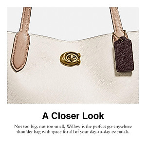 Coach Leather Willow Shoulder Bag, Chalk
